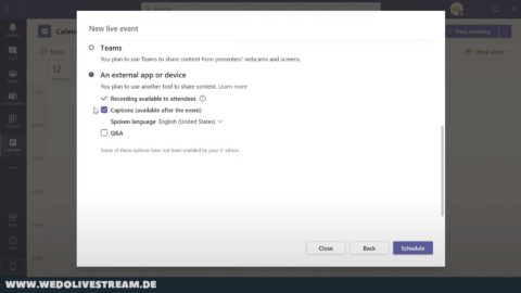 OBS / VMIX / RTMP für Microsoft Teams nutzen / Live Events - Full ...